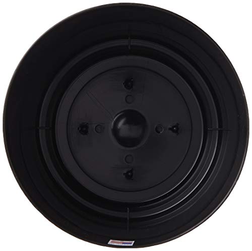 Novelty Majestic Full Depth Round Cylinder Pot, Glossy Black, 6-Inch (10068)