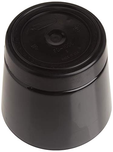 Novelty Majestic Full Depth Round Cylinder Pot, Glossy Black, 6-Inch (10068)