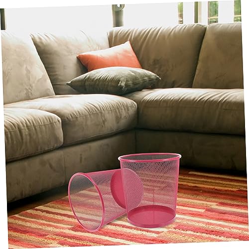 VILLCASE Small Wastebasket Small Metal Trash can Storage Box Trash can Small Trash can Office Trash bin Trash can for Bathroom no Cover Home Field Barbed Wire Storage Bins
