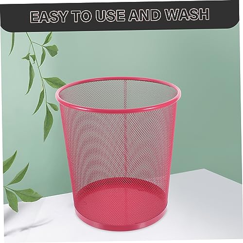 VILLCASE Small Wastebasket Small Metal Trash can Storage Box Trash can Small Trash can Office Trash bin Trash can for Bathroom no Cover Home Field Barbed Wire Storage Bins