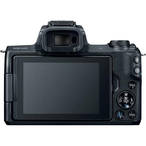 Canon EOS M50 Mirrorless Body Only Camera + Deluxe Video-Accessory Bundle (Renewed)