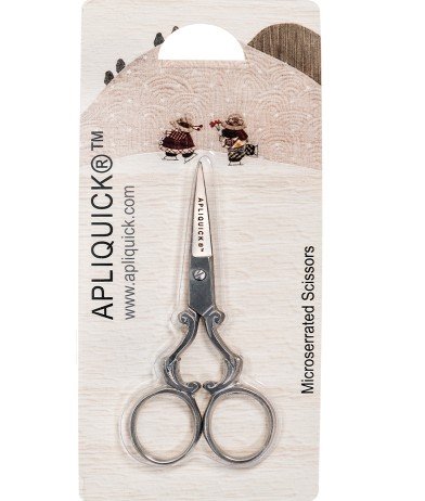 Apliquick Small Microserrated Sewing Scissors, 4-inch