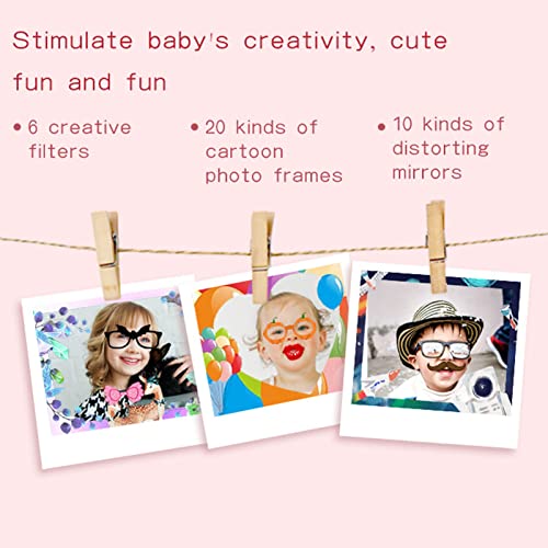 Toddler Digital Camera, Food Grade ABS Kids Camera 15 Frames for Children for Travel(blue)