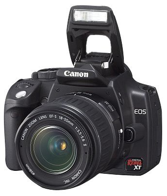 Canon Digital Rebel XT DSLR Camera with EF-S 18-55mm f3.5-5.6 Lens (Black) (OLD MODEL)