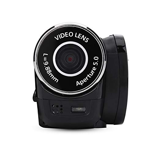 HD Digital Video Camera, 16X Digital Camera, 2.4 Inch Screen Video Camera for Kids, Beginners, Teenagers, 270 Degree Rotation, 118 x 51.5 x 58.5mm(Black)