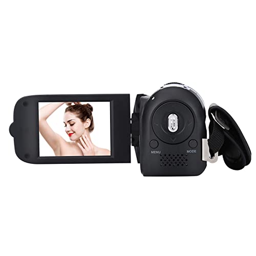 HD Digital Video Camera, 16X Digital Camera, 2.4 Inch Screen Video Camera for Kids, Beginners, Teenagers, 270 Degree Rotation, 118 x 51.5 x 58.5mm(Black)