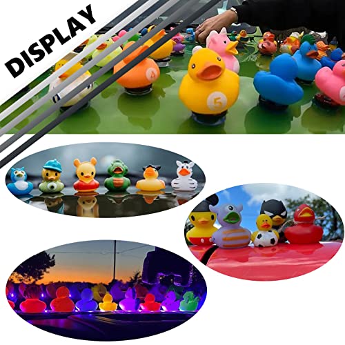 TEYOUYI 4pcs Duck Plug - Rubber Duck Mount,Flock Locker Rubber Duck Holder for Jeep Dash and Fixed Display,Gift for Jeep Lover,White(Excluding Rubber Duck) Black