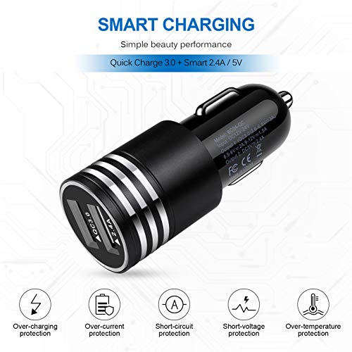 USB C Fast Charger for Samsung Galaxy S23/S22/S21/S21 Ultra/S21+/S20 FE Note 20 Ultra A13 A53 A12 A32 A42 A21 A51 A71 A10E A20 A50 S10 S9 S8,Quick Charge 3.0 Wall Charger Car Adapter+6FT Type C Cable