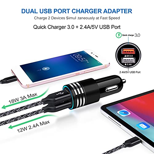 USB C Fast Charger for Samsung Galaxy S23/S22/S21/S21 Ultra/S21+/S20 FE Note 20 Ultra A13 A53 A12 A32 A42 A21 A51 A71 A10E A20 A50 S10 S9 S8,Quick Charge 3.0 Wall Charger Car Adapter+6FT Type C Cable