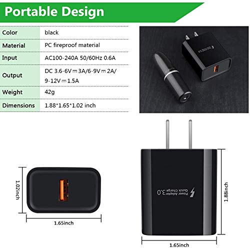 USB C Fast Charger for Samsung Galaxy S23/S22/S21/S21 Ultra/S21+/S20 FE Note 20 Ultra A13 A53 A12 A32 A42 A21 A51 A71 A10E A20 A50 S10 S9 S8,Quick Charge 3.0 Wall Charger Car Adapter+6FT Type C Cable