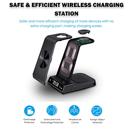 Wireless Charger for Samsung, 3 in 1 Wireless Charging Station for Samsung Galaxy S23 Ultra/S22/S21/S20/Note 20/Z Flip 4/Z Fold 4, Samsung Watch Charger for Galaxy Watch 5 Pro/4/3, Galaxy Buds 2/Pro/+