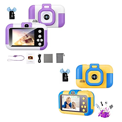 Camera for Kids 3-10 Years,Kids Digital Camera Christmas Birthday Gifts for Boys and Girls,2.4 Inch 1080p Dual Lens Children Video Camera Toys (32G)