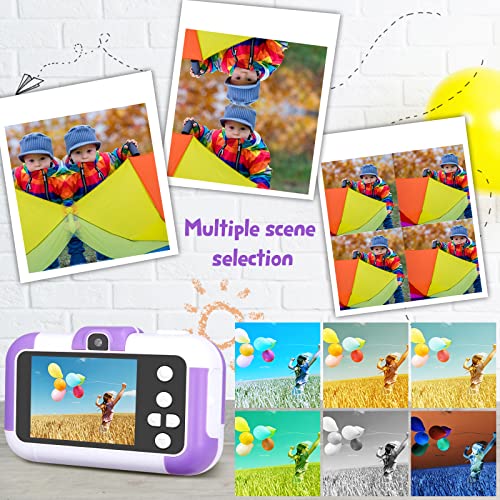 Camera for Kids 3-10 Years,Kids Digital Camera Christmas Birthday Gifts for Boys and Girls,2.4 Inch 1080p Dual Lens Children Video Camera Toys (32G)