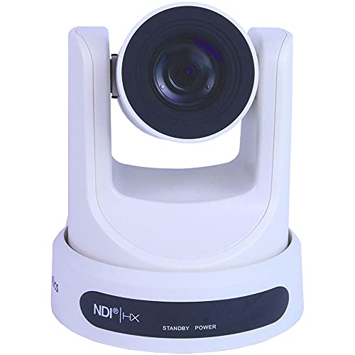 PTZOptics 30X-NDI Broadcast and Conference Camera (White) (PT30X-NDI-WH) + SuperJoy IP and Serial Controller - Starter Bundle