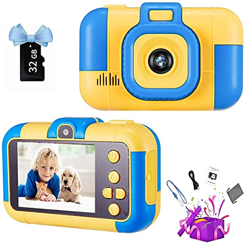 Camera for Kids 3-10 Years,Kids Digital Camera Christmas Birthday Gifts for Boys and Girls,2.4 Inch 1080p Dual Lens Children Video Camera Toys (32G)