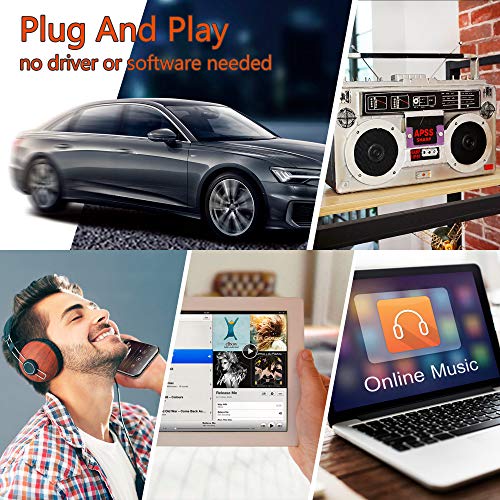 Arsvita Car Audio Bluetooth Cassette Receiver, Tape Player Bluetooth 5.0 Cassette to Aux Adapter