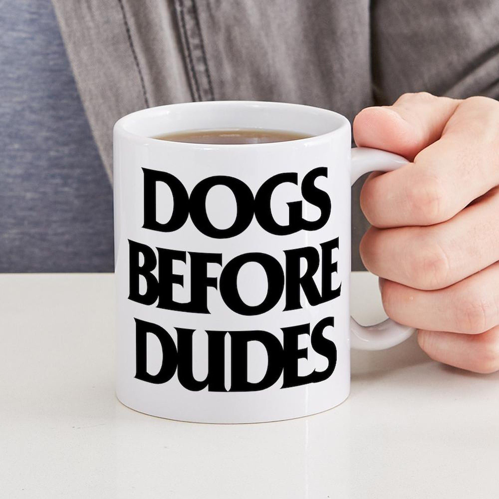 CafePress Dogs Before Dudes Ceramic Coffee Mug, Tea Cup 11 oz