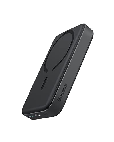 Baseus Magnetic Wireless Portable Charger, 10000mAh Battery Pack with USB C Cable PD 20W Magnetic Power Bank, for MagSafe, for iPhone 14/13/12 Series, Black