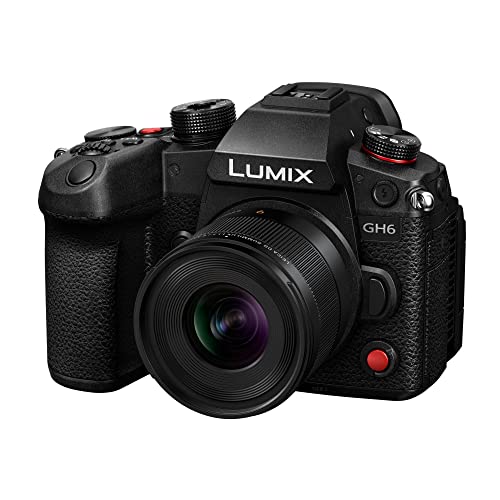 Panasonic LUMIX GH6 Mirrorless Camera Body Bundle with Panasonic H-X09 9mm f/1.7 Leica SUMMILUX, Weatherproof Hard Case, 128GB SDXC Memory Card and Lithium-Ion Battery Pack (5 Items)
