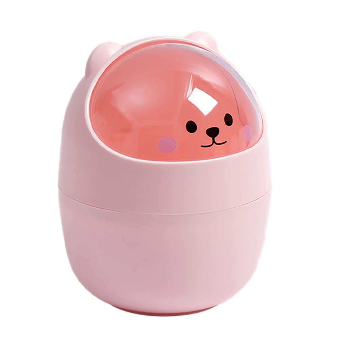 Alunsito Plastic Mini Wastebasket Trash Can, Tiny Desktop Waste Garbage Bin with Lid for Home, Office, Kitchen, Cute Trash Can with Lid, Desk Small Trash Can, Desktop Trash Can, Pink