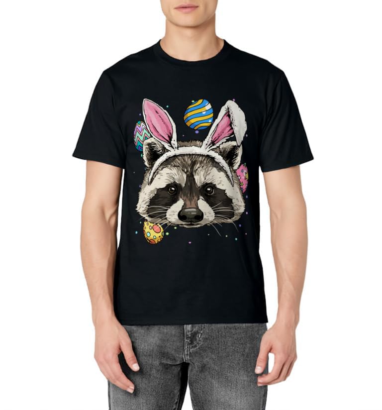 Easter Bunny Raccoon Lover Funny Easter Raccoon T-Shirt