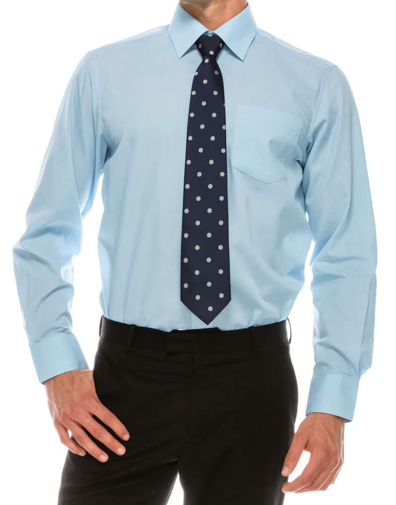 OmegaTux Omega Mens Regular fit Solid Dress Shirts w/Convertible Cuffs Burgundy (21.5-37)