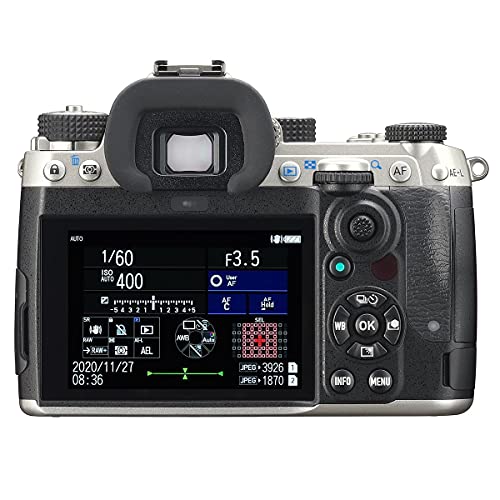 Pentax K-3 Mark III APS-C-Format DSLR Camera Silver with Pentax HD Pentax DA 20-40mm F2 .8-4 ED Limited DC WR Zoom Lens, Silver with Pentax D-BG8 Battery Grip, Black