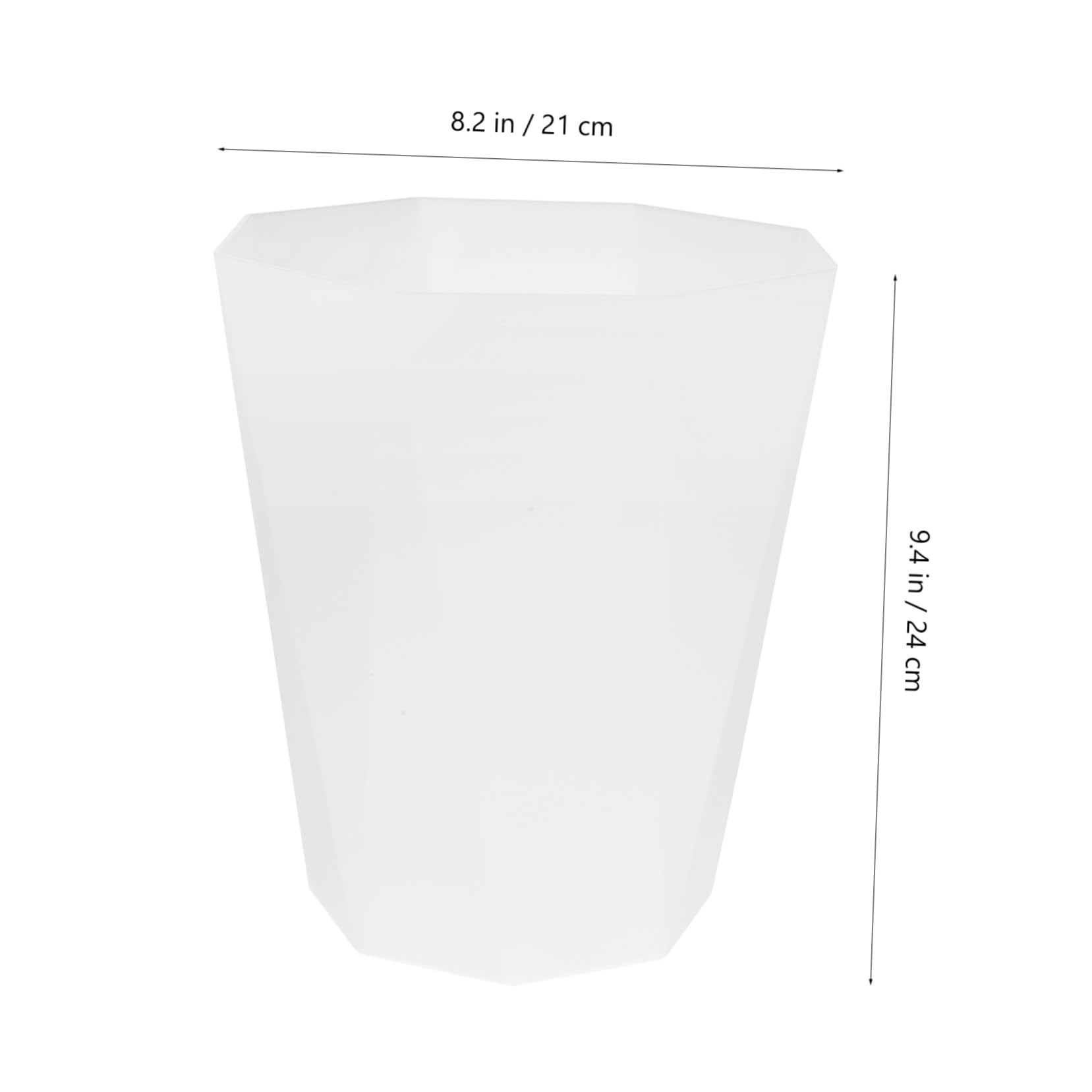 GARVALON 1pc uncovered Waste bin Small Trash can Trash bin for car Kitchen Waste bin Bathroom Garbage can Waste Container Plastic Waste Basket Trash Can Wastebasket Office White Button Mini