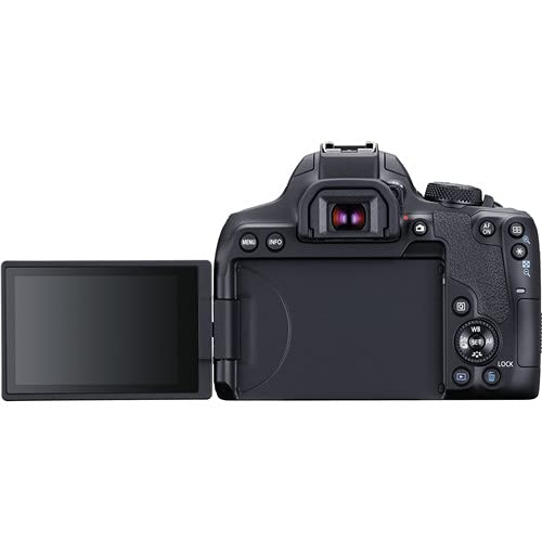Canon EOS Rebel T8i DSLR Camera with 18-55mm Lens Bundle + 420-800mm MF Zoom Lens + 2X 32GB Sandisk Memory + Accessory Bundle Including Auxiliary Lenses, Tripod, Camera case & More