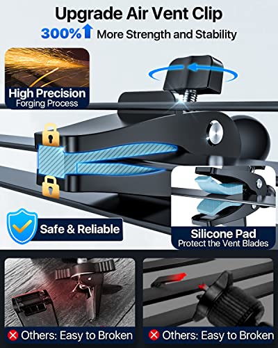 HTU Phone Mount for Car [2023 Upgraded Military-Grade Super Suction] Universal Car Phone Holder Mount for Car Dashboard Windshield Vent Car Mount for iPhone 14 Pro Max Plus Samsung All Phones & Cars