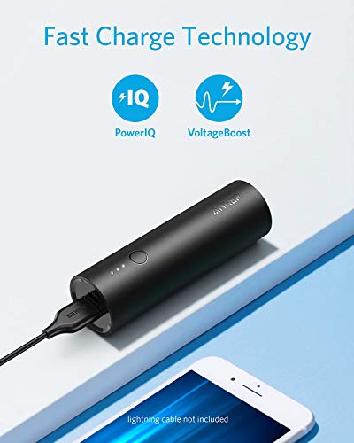 Anker PowerCore 5000 Portable Charger, Ultra-Compact 5000mAh External Battery with Fast-Charging Technology, Power Bank for iPhone, iPad, Samsung Galaxy and More