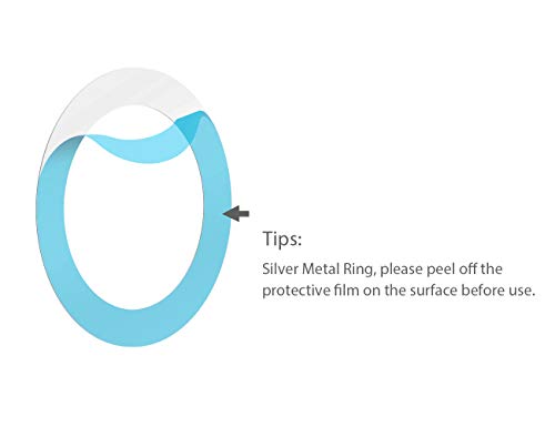 WYNK Magnetic Wireless Charger Universal Metal Rings 6 PCS Compatible for Apple Magsafe Charger, Compatible with iPhone 14/13/12 Series(Mini/Plus/Pro/Pro Max) and Samsung Galaxy(Black+White+Sliver)