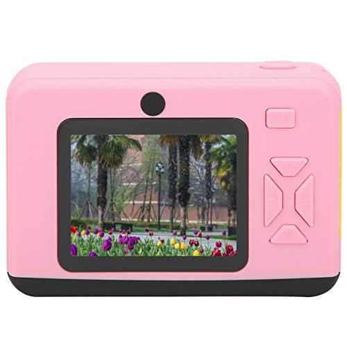 Okuyonic Children Camera, 20MP HD Children Video Camera AntiāDrop Cute Look IPS Screen for Home(Pink)