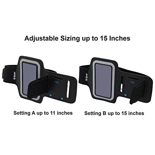 i2 Gear Adjustable Armband Compatible with iPod Nano 8th and 7th Generation Devices (Black)