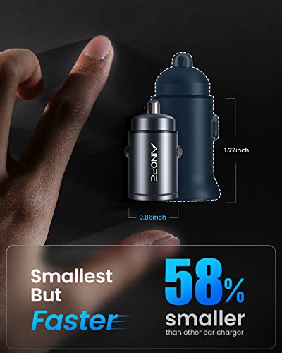 AINOPE USB C Car Charger Adapter, [PD36W & QC36W] Super Fast Car Charger USB C,Cigarette Lighter USB Charger with 2-Port 36W Compatible with iPhone 14 13 12, Samsung S23, MacBook Pro, iPad