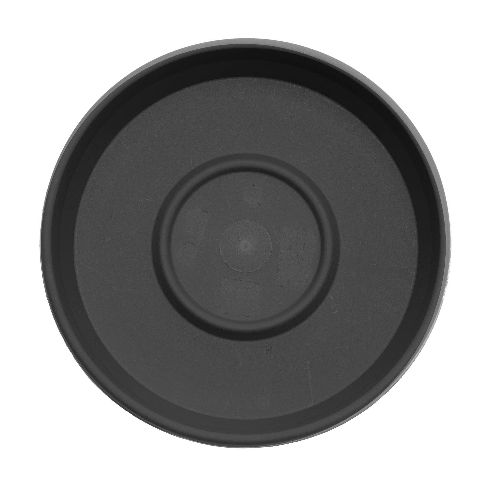 Bloem Terra Pot Round Drain Saucer: 24" - Black - Tray for 17-24", Matte Finish, Durable Resin, Ribbed Bottom, for Indoor and Outdoor Use, Gardening, Planter Not Included, 17.5"