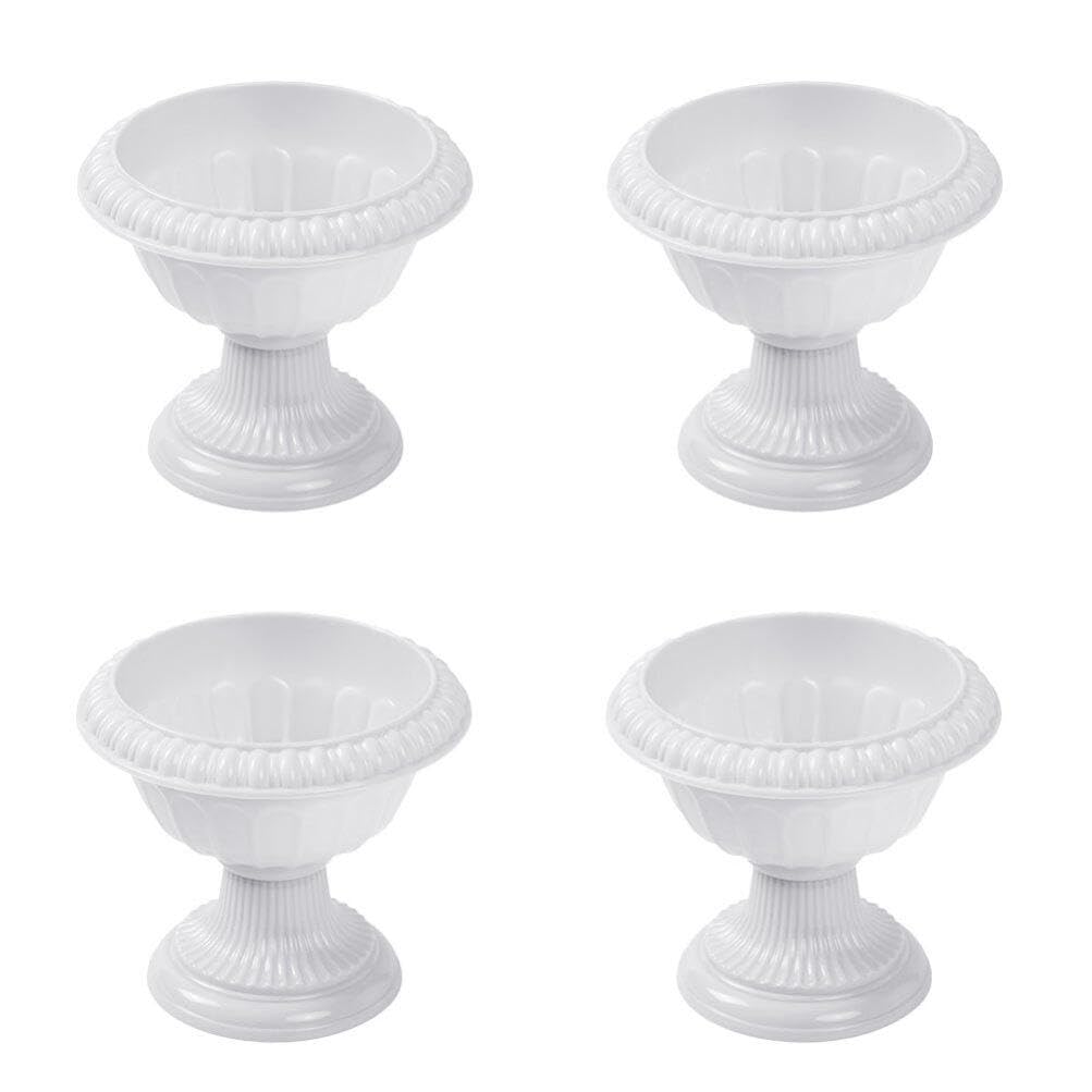 YARNOW Garden Urns Urn Planter 4pcs Vintage Style Flower Pot Classic Pillar Flower Pot Greek Column Statue Garden Urn Tall Roman Pillar Flowerpot for Wedding Patio Yard Pathway Garden