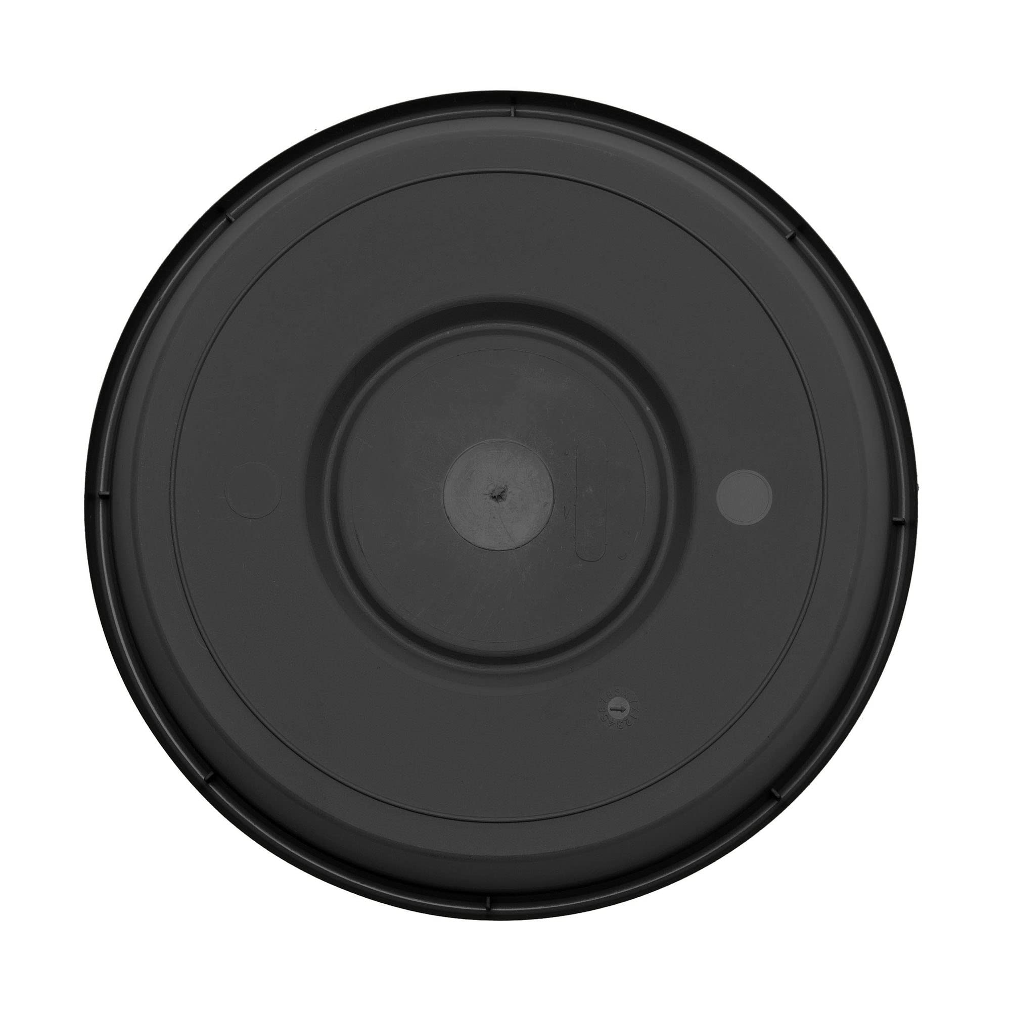 Bloem Terra Pot Round Drain Saucer: 24" - Black - Tray for 17-24", Matte Finish, Durable Resin, Ribbed Bottom, for Indoor and Outdoor Use, Gardening, Planter Not Included, 17.5"