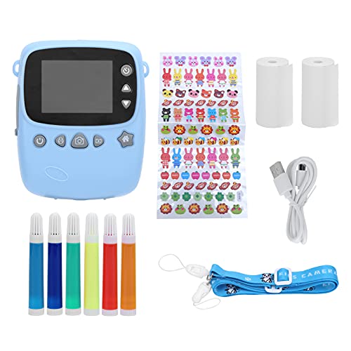 Shanrya Kids Digital Camera, Children Toy Camera Built in Microphone 12 MP Anti Skid for Kids for Boys and Girls(Blue)