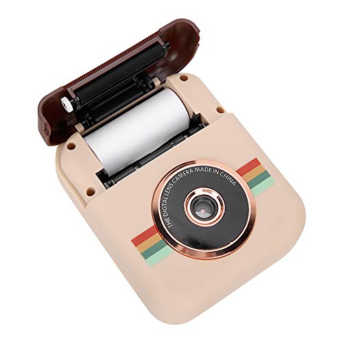 Mini Gift Print Camera HD Cultivate Children's Hobbies Video Cartoon Creativity Digital Toy with Safe Consumables DIY Graffiti 1500 mAh USB Universal Charging