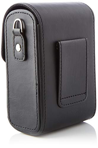 MegaGear Leather Camera Case with Strap Compatible with Canon PowerShot G7 X Mark III, G7 X Mark II, G7 X, Black (MG766)