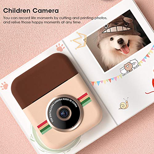 Mini Gift Print Camera HD Cultivate Children's Hobbies Video Cartoon Creativity Digital Toy with Safe Consumables DIY Graffiti 1500 mAh USB Universal Charging