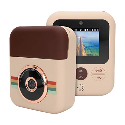 Mini Gift Print Camera HD Cultivate Children's Hobbies Video Cartoon Creativity Digital Toy with Safe Consumables DIY Graffiti 1500 mAh USB Universal Charging