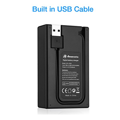 Powerextra LP-E8 2 Pack Compatible with Canon LP E8 Battery and Smart LCD Display Dual USB Charger for Rebel T3i T2i T4i T5i 600D 550D 650D 700D Kiss X5 X4 Kiss X6 Digital Camera