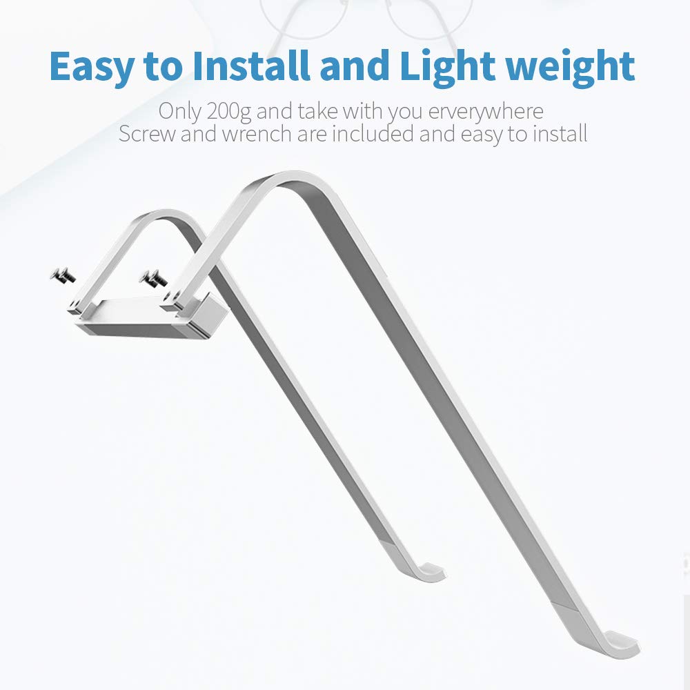 Laptop Stand for Desk,Stable MacBook Pro Stand,Ergonomic Aluminum Computer Riser for 12 13 15 16.2 inch ,Computer Cooling Stand for Mac MacBook Pro Air,HP, Dell, More PC Notebook (Silver)