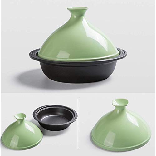 JAHH Chef's Classic Enameled Cast Iron Round Covered Casserole, Red Wok,Soup Pot,Frying Pan (Color : white-Dinosaur Doodle4)