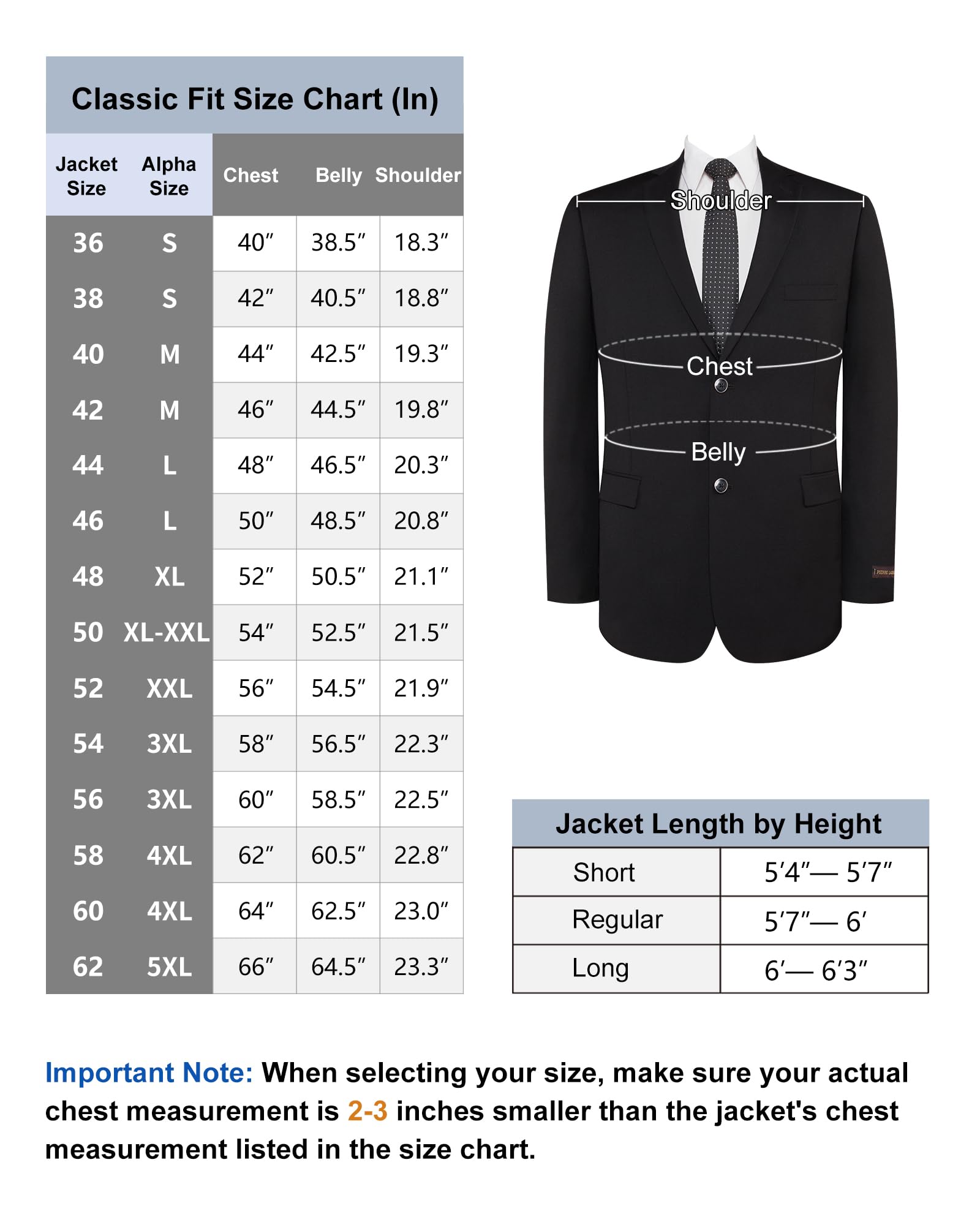 Mens Blazer Jacket - Classic Fit Sport Coat, Casual Suit Jacket, Regular/Short/Tall Grey