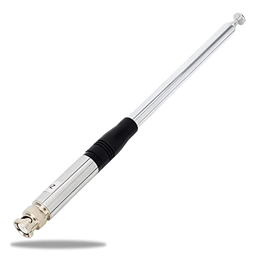 HYSHIKRA 27Mhz 11meter 51inches BNC Telescopic CB Antenna for Cobra HH50WXST HH50 MRHH350FLT C75WXST HH38WXST Midland 75-822 75-785 MHS75 Uniden BC75XLT PRO401HH BC125AT Handheld Transceiver (ROD130)