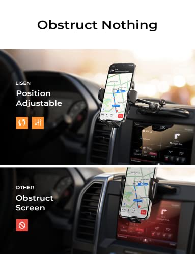 LISEN Adjustable Phone Mount for Car, CD Phone Holder for iPhone Car Holder Mount Ultra Sturdy Vent Cell Phone Mount CD Slot Car Cell Phone Holder for iPhone 14 Samsung S23 All Phones