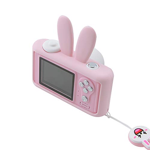 Kids Camera with Pink Rabbit Protective Case, 2 Inch HD Screen Camera for Kids, Childrenâs Selfie Camera, Multifunction Camera Including 16G Memory Card(Pink)